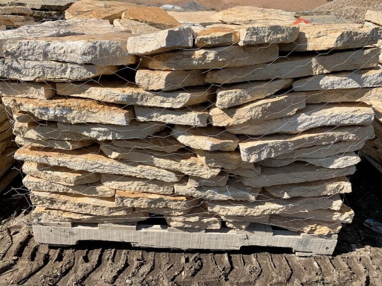 Limestone Stone Edging Flower Bed Houston, Katy, etc.